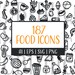 187 Food Icons – Hand Drawn, Clipart, Foodie Icons, Food Blogger, Food ...