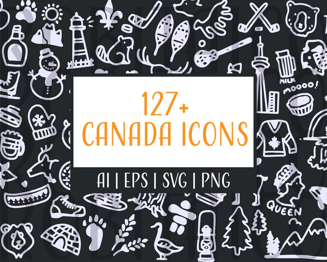 127+ Canadian Clipart Icons – Hand Drawn, Canada Theme Icon, Canadiana ...