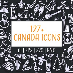 Hand-drawn Canadian Clipart Icons – Canada Theme, Vector SVG, PNG ...