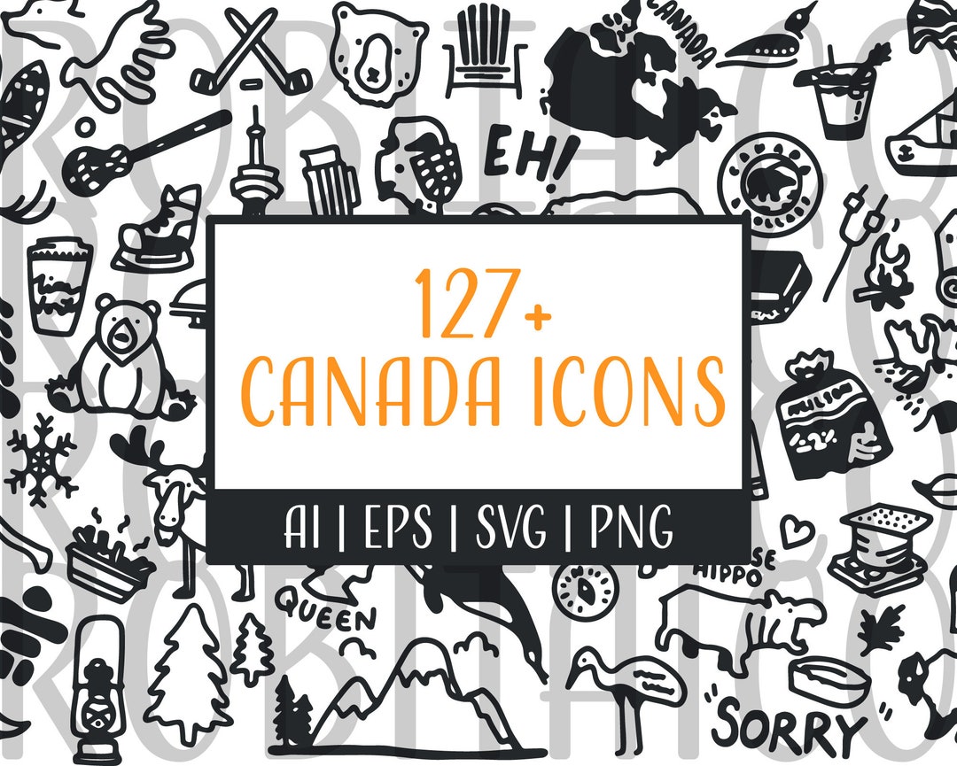 127+ Canadian Clipart Icons – Hand Drawn, Canada Theme Icon, Canadiana ...