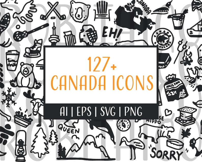 Hand-drawn Canadian Clipart Icons – Canada Theme, Vector SVG, PNG ...