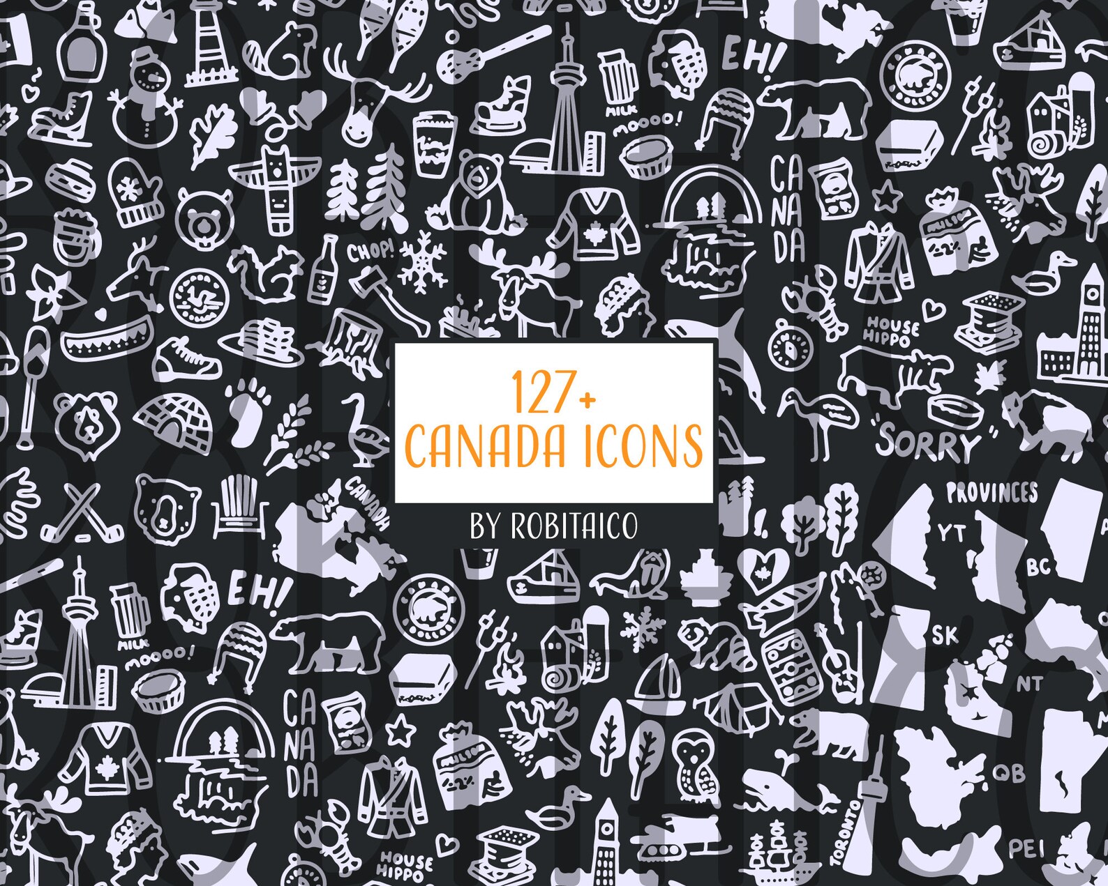 Hand-drawn Canadian Clipart Icons – Canada Theme, Vector SVG, PNG ...