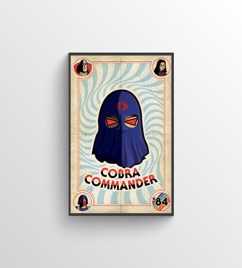 COBRA COMMANDER 8x12 Poster - GI Joe - 1982-1986 Hooded - Etsy