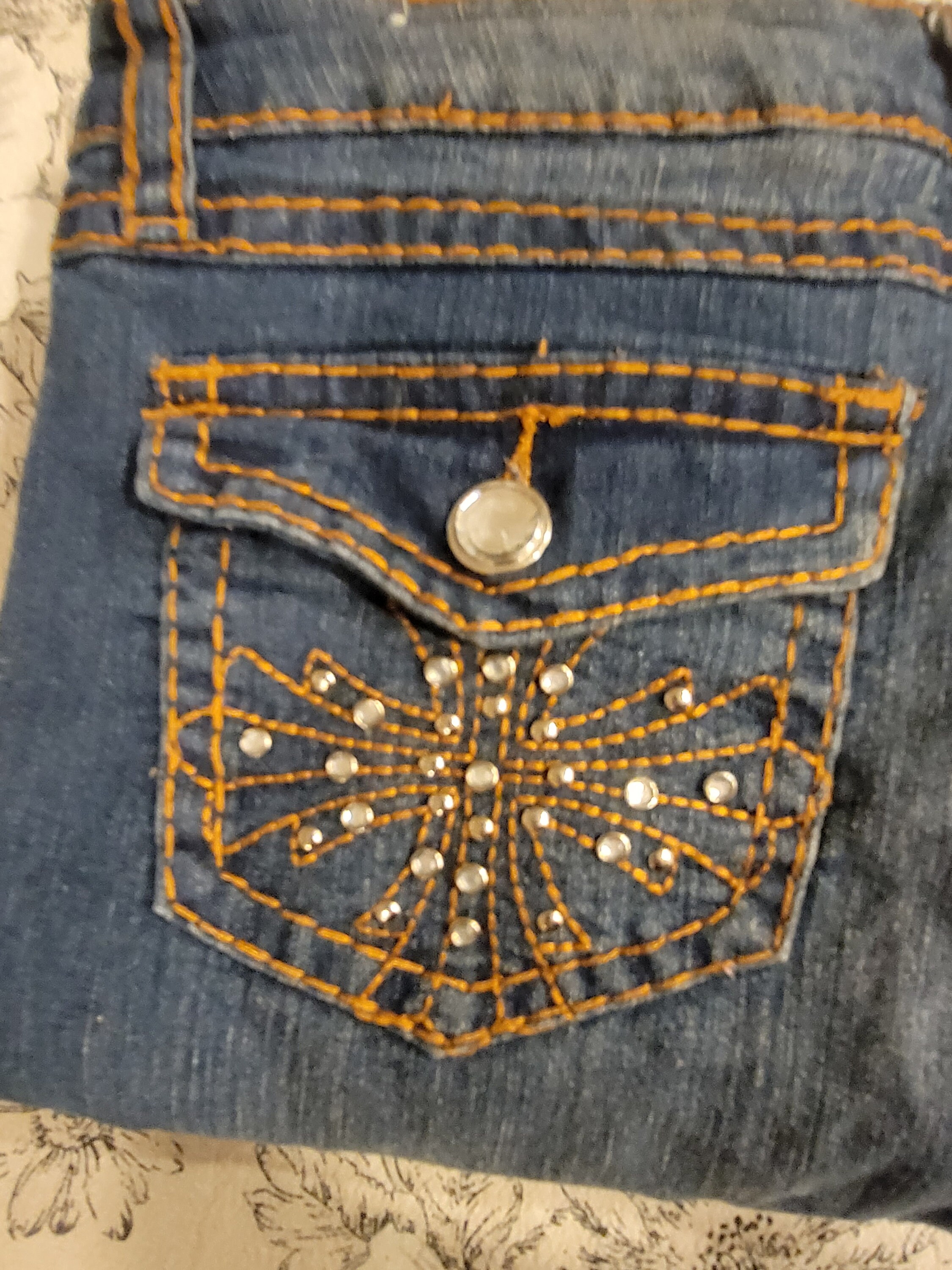 Blingy Bottom Denim Jeans. One Pair of Shorts. Vintage Jeans. - Etsy