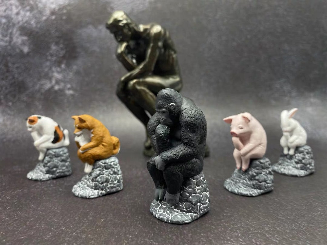 Gashapon the Little Animal Thinker Japan Cartoon Cute Ornament - Etsy