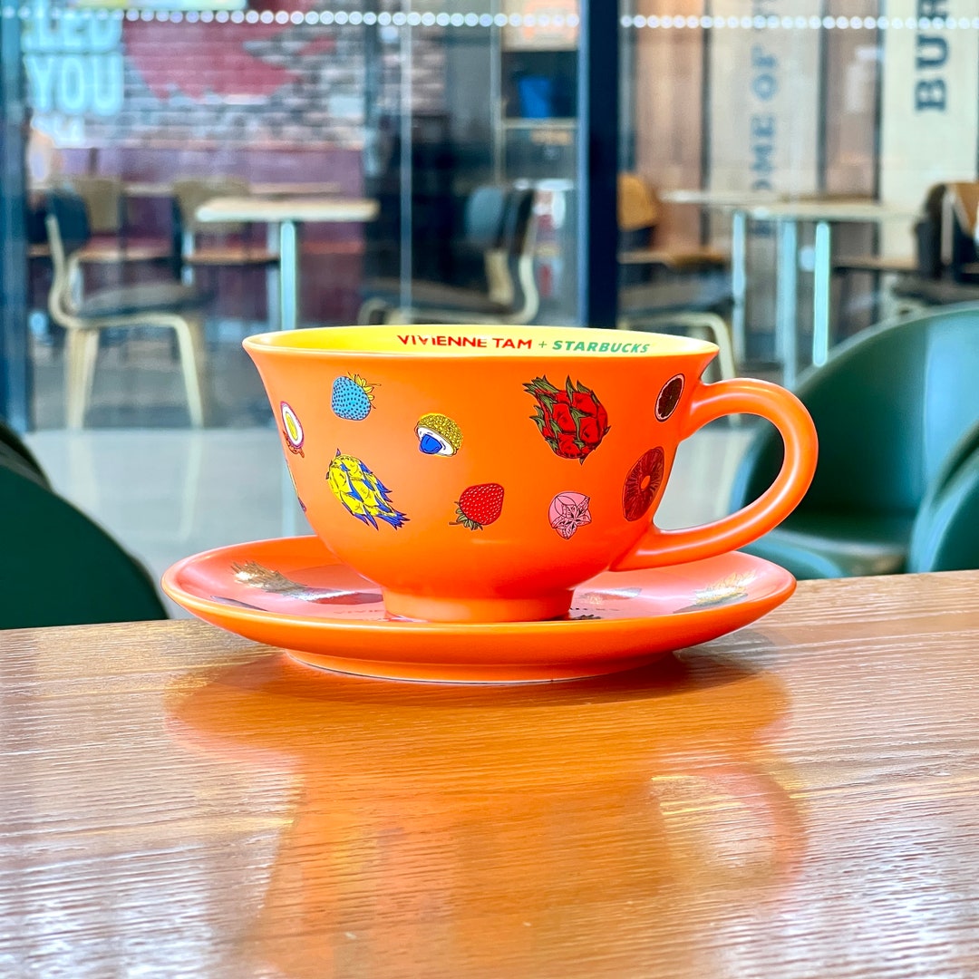 Starbucks X Vivienne Tam Tropical Fruit Cup & Saucer Orange - Etsy