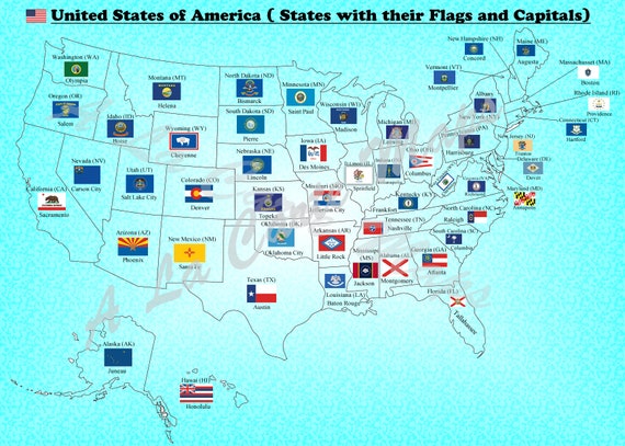 Mapa De Estados Unidos Y Sus Capitales Estados Y Sus Capitales