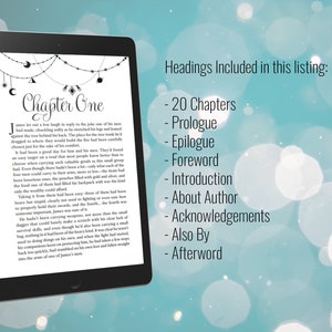 Chapter Number Set Chapter Graphics for Self Published Books and Ebooks ...