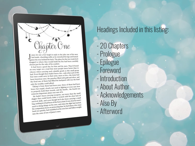 Chapter Number Set Chapter Graphics for Self Published Books and Ebooks ...