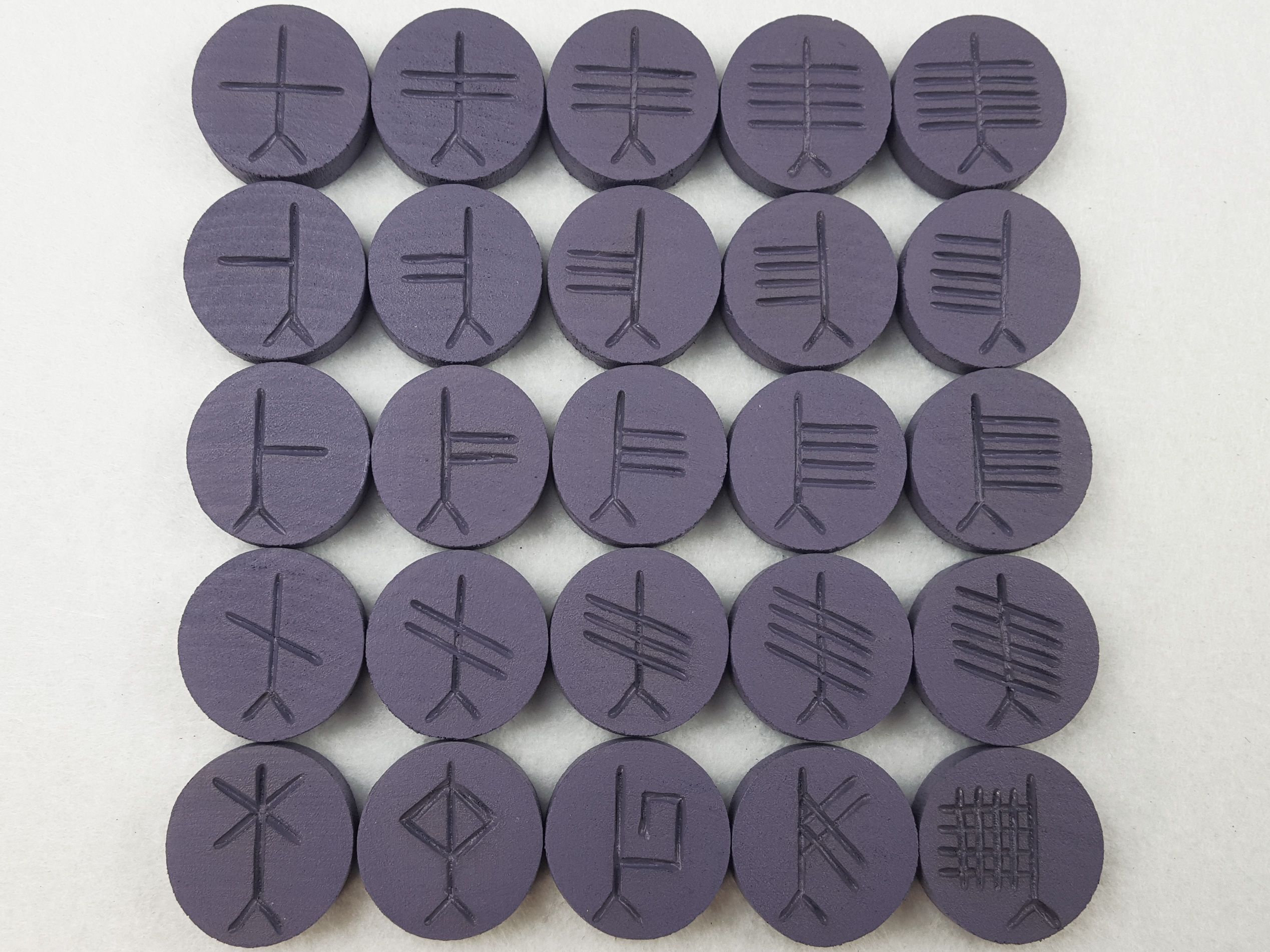 Purple Ogham Set Gift Set Ogham Set With Bag Divination - Etsy