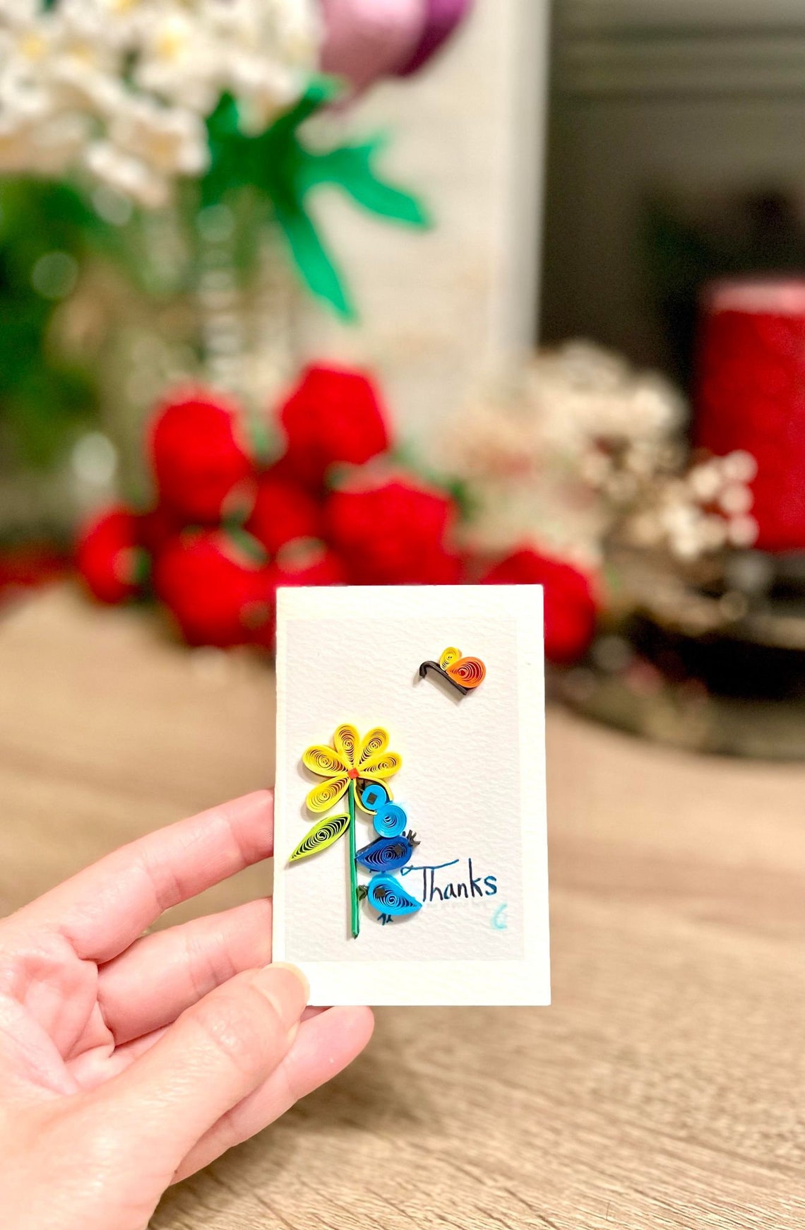 Mini Quilling Card Greeting Card Paper Filigree - Etsy