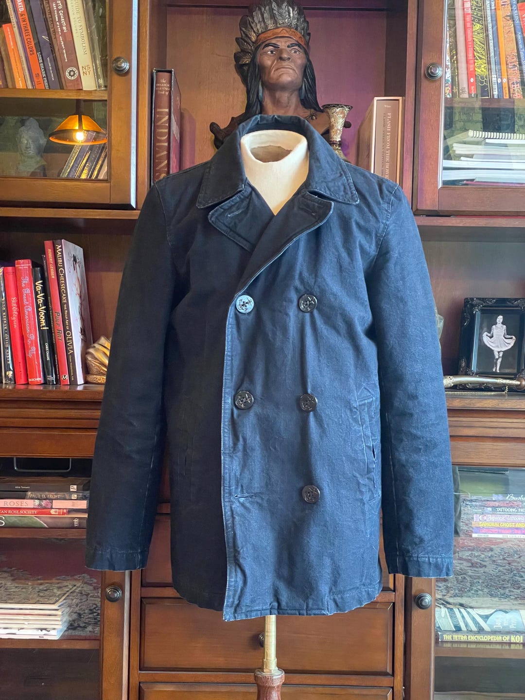 Mens GAP 1969 Denim Peacoat, Large & Tall - Etsy