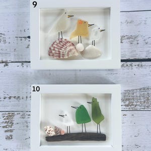 Framed Sea Glass Art - Etsy