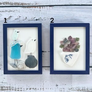 Framed Sea Glass Art - Etsy