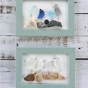 Framed Sea Glass Art - Etsy