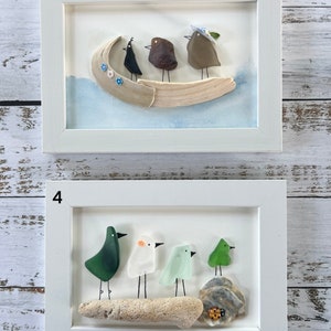 Framed Sea Glass Art - Etsy