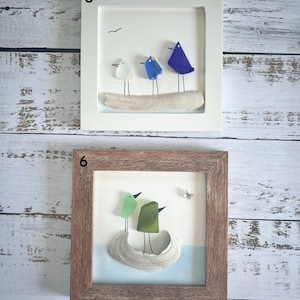 Framed Sea Glass Art - Etsy