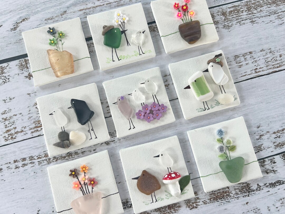 Sea Glass Mini Magnets - Etsy