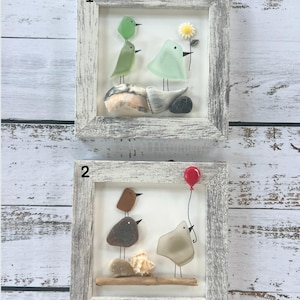 Framed Sea Glass Art - Etsy