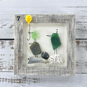 Framed Sea Glass Art - Etsy