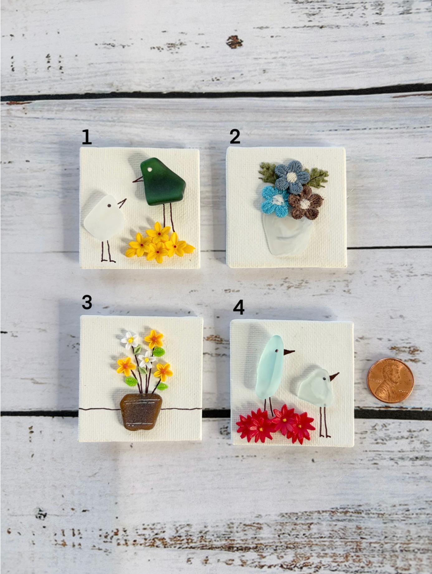 Sea Glass Mini Magnets - Etsy