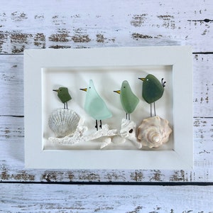 Framed Sea Glass Art - Etsy