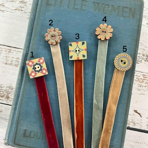 Velvet Ribbon Bookmark - Etsy