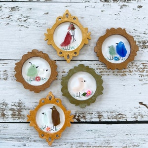 Mini Framed Sea Glass Magnets - Etsy