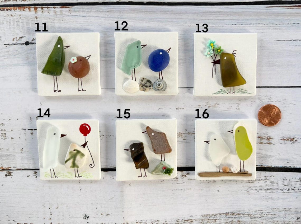 Sea Glass Mini Magnets - Etsy