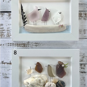 Framed Sea Glass Art - Etsy