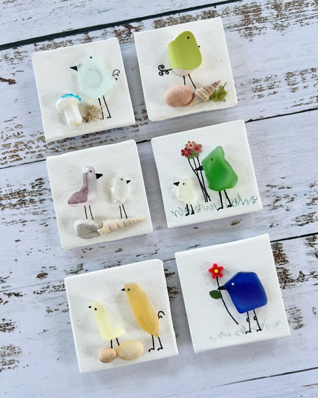 Sea Glass Mini Magnets - Etsy