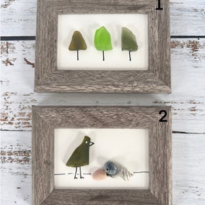 Framed Sea Glass Art - Etsy