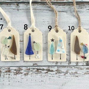 Christmas Sea Glass Ornament and Gift Tag - Etsy