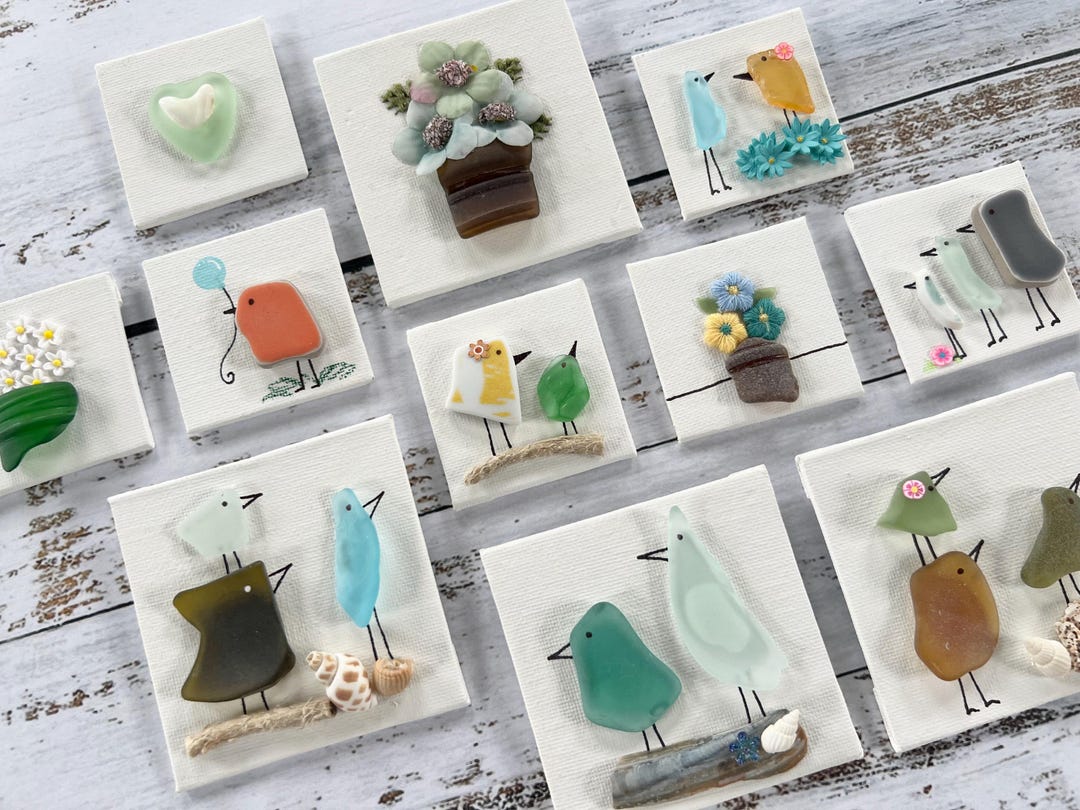 Sea Glass Mini Magnets - Etsy