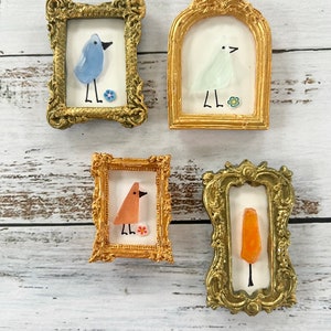 Mini Framed Sea Glass Magnets - Etsy