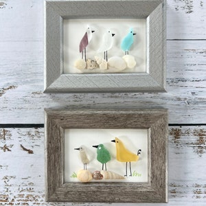 Framed Sea Glass Art - Etsy