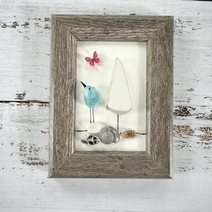 Framed Sea Glass Art - Etsy