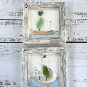Framed Sea Glass Art - Etsy