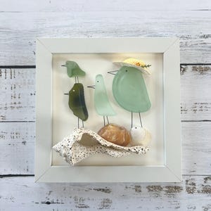 Framed Sea Glass Art - Etsy
