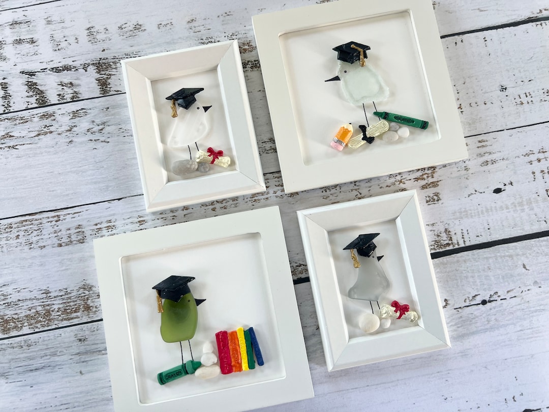 Graduation Sea Glass Art - Etsy