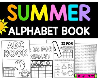Spring Alphabet Color & Learn Book, Homeschool Summer Letter Practice ...