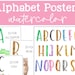 Alphabet Classroom Posters Digital Download, Watercolor Letter ...