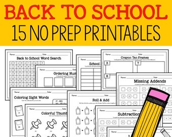 First Grade Prep Worksheets - Etsy
