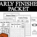 Early Finisher Worksheet Packet, Math & Literacy No Prep Pages, First ...