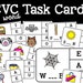 CVC Words Short Vowel Task Cards for Literacy Centers, 4x6 Activity ...