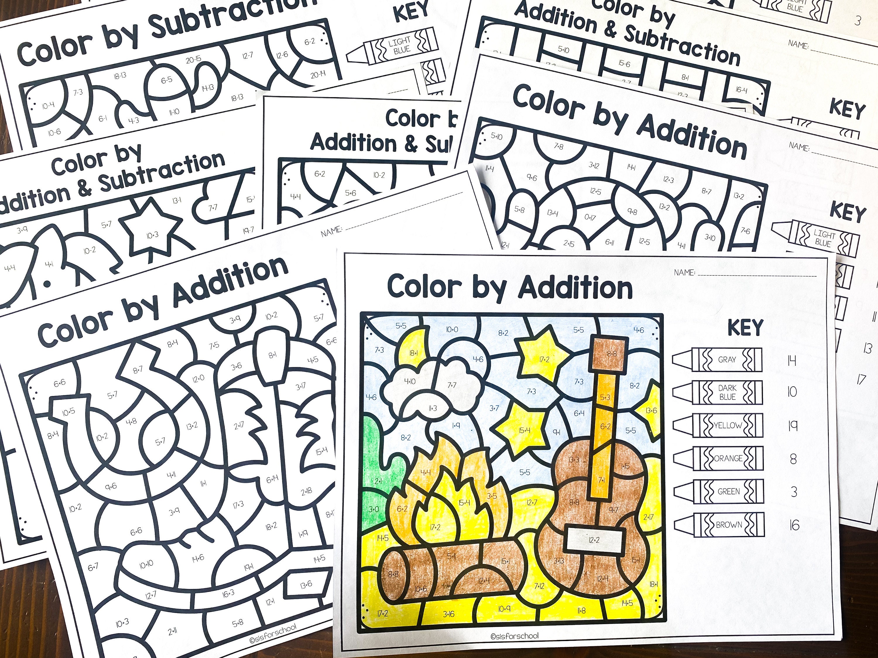 Addition & Subtraction Color by Code: Western Edition - Etsy