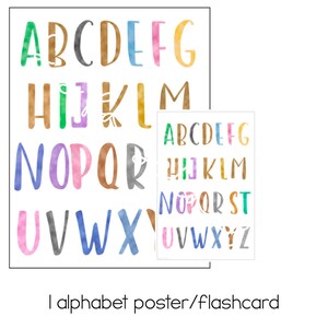 Alphabet Classroom Posters Digital Download, Watercolor Letter ...