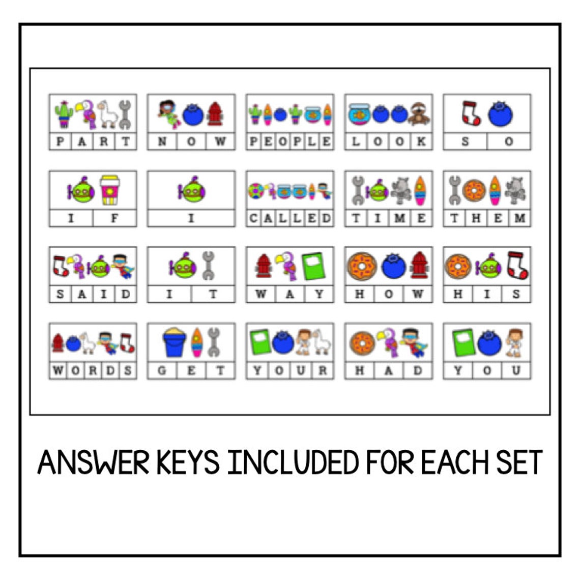 Secret Code Sight Word Task Cards for Literacy Centers, Growing Bundle ...