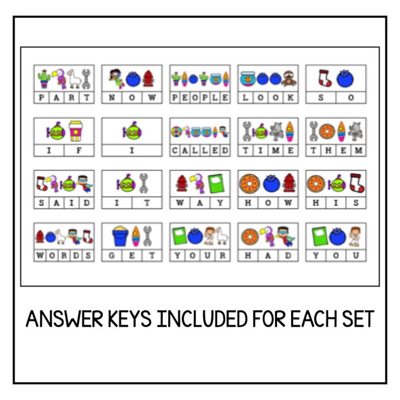 Secret Code Sight Word Task Cards for Literacy Centers, Growing Bundle ...