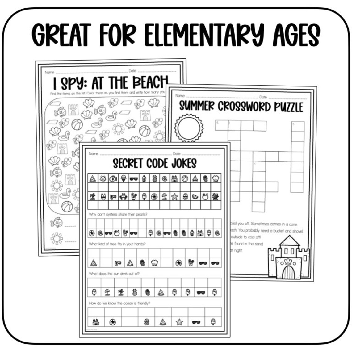 Printable Summer Activities for Kids, Summer Party, Word Search ...
